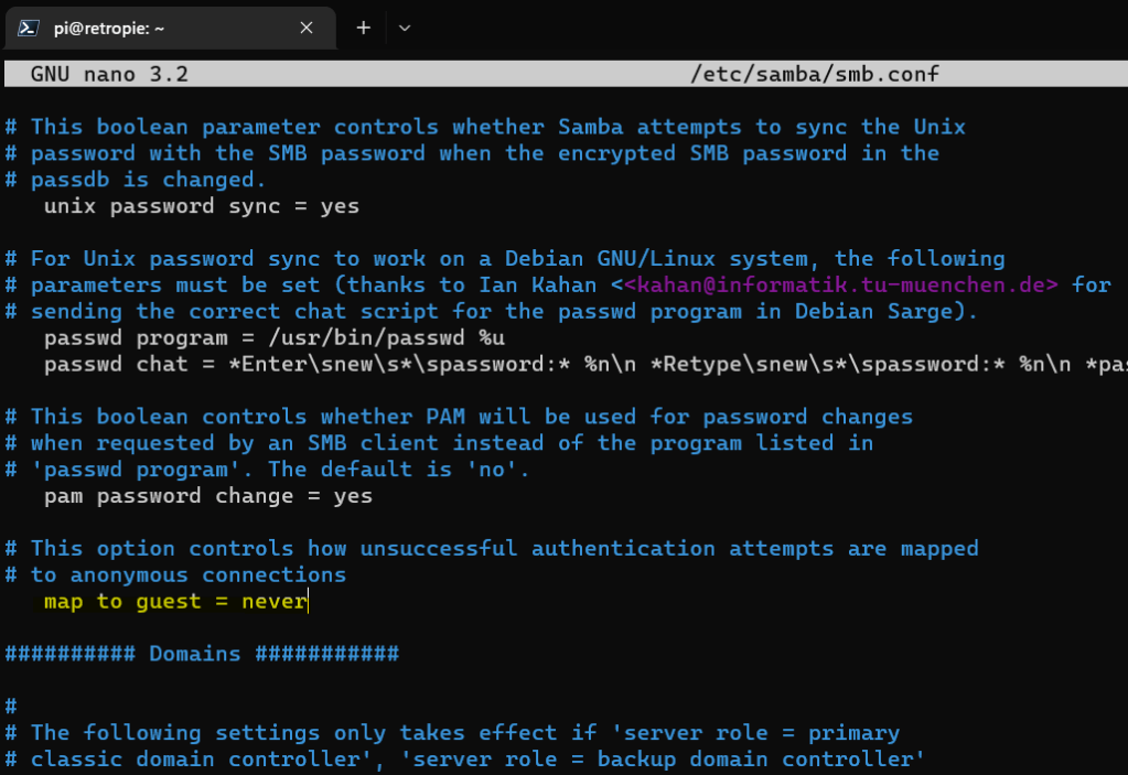 Configuring RetroPie Samba shares to require authentication 🔒 – Brendan's Tech Ramblings